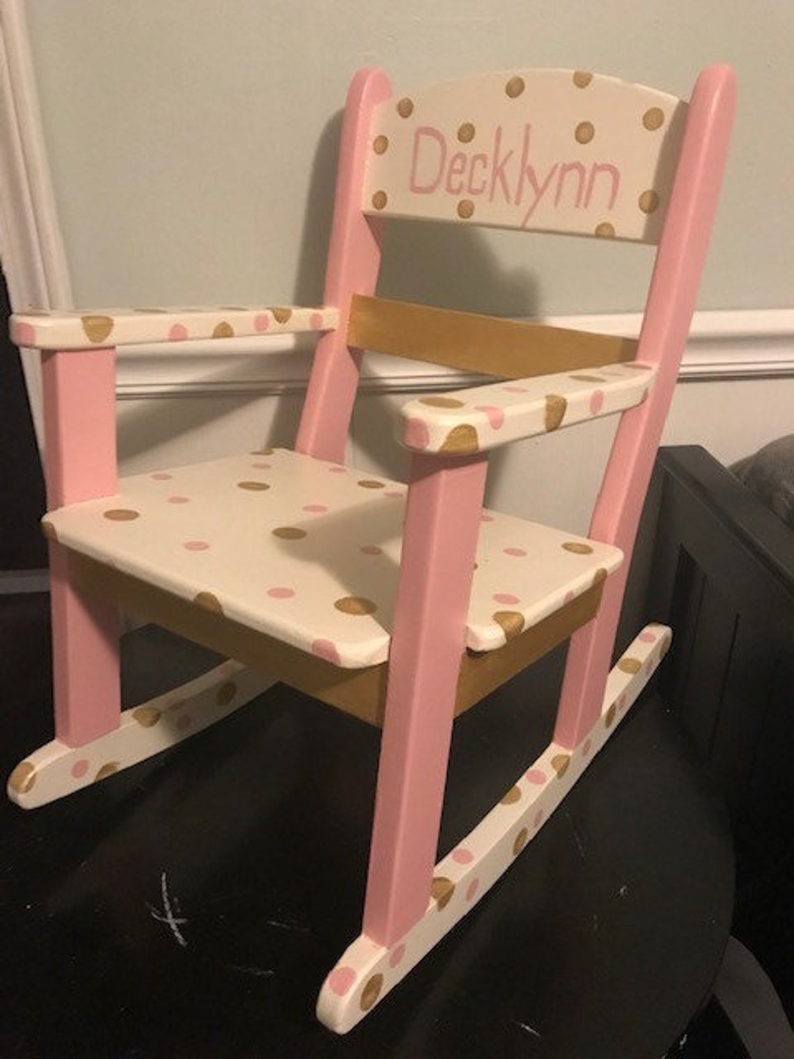Personalized Child's Rocking Chair: Gold for a Princess | Etsy