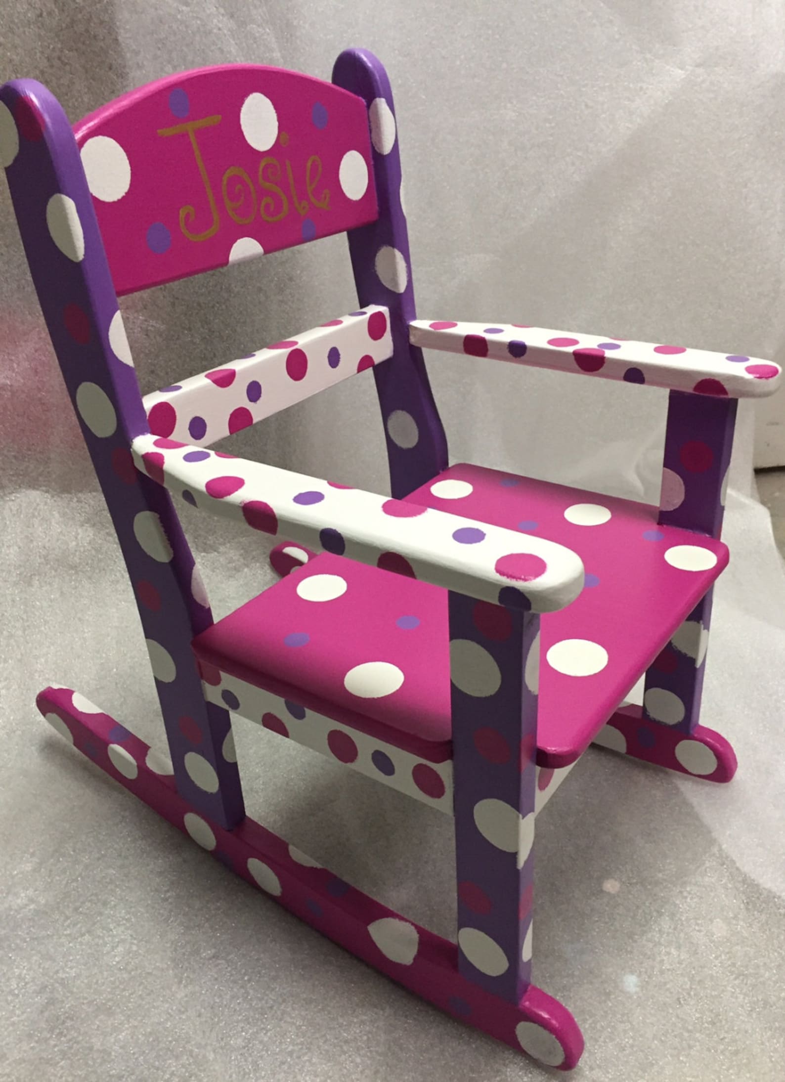 Child's Rocking Chair Pink & Purple for a Princess - Etsy