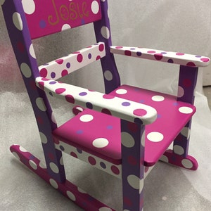 Child's Rocking Chair PINK & PURPLE for a PRINCESS! - Etsy