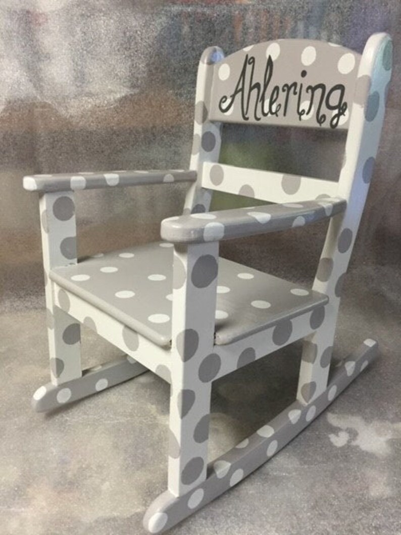Personalized Child's Rocking Chair: Some Dots for Everyone | Etsy