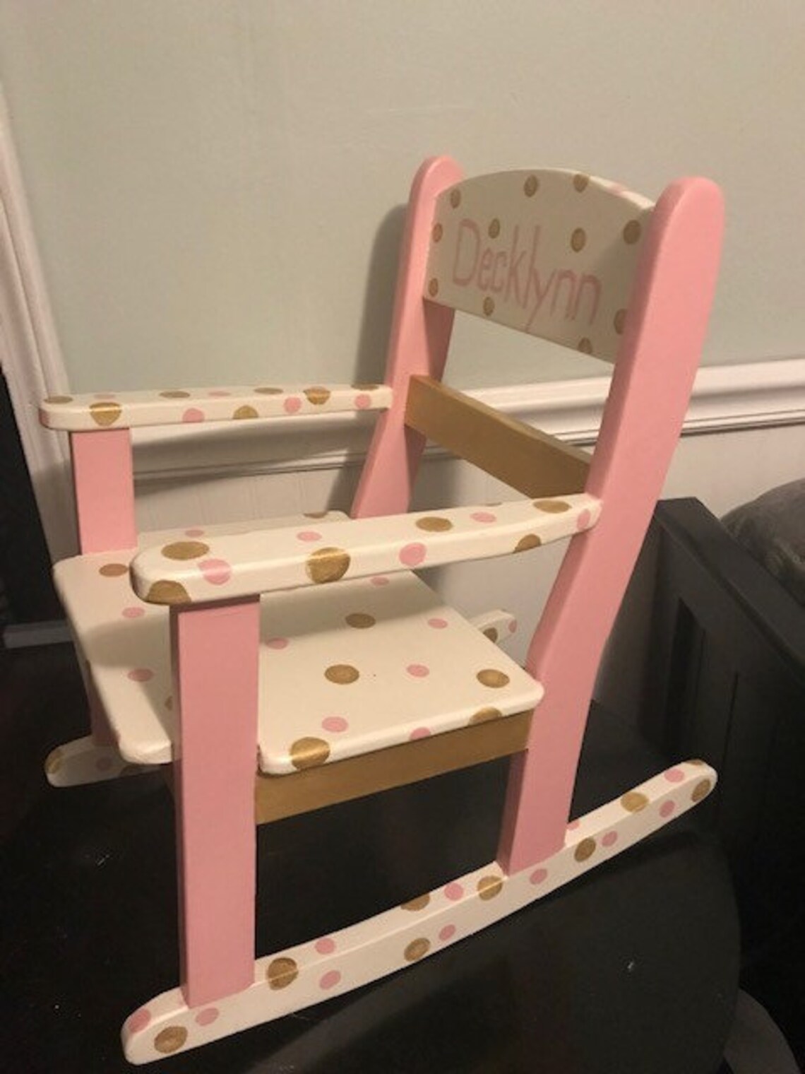 Personalized Child's Rocking Chair: Gold for a Princess | Etsy