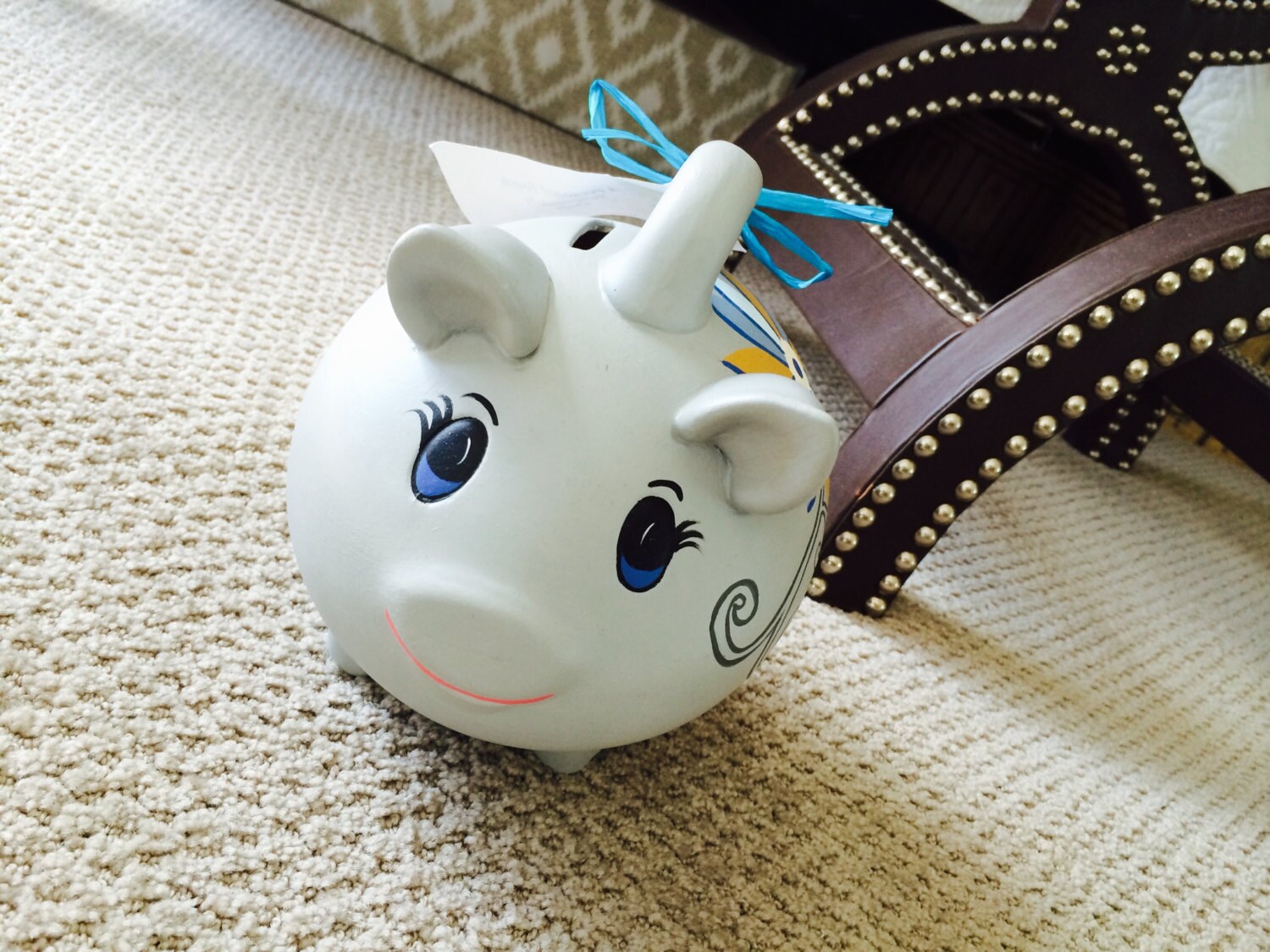 Piggy Bank:choo Choo Train Hand Made Hand Painted | Etsy