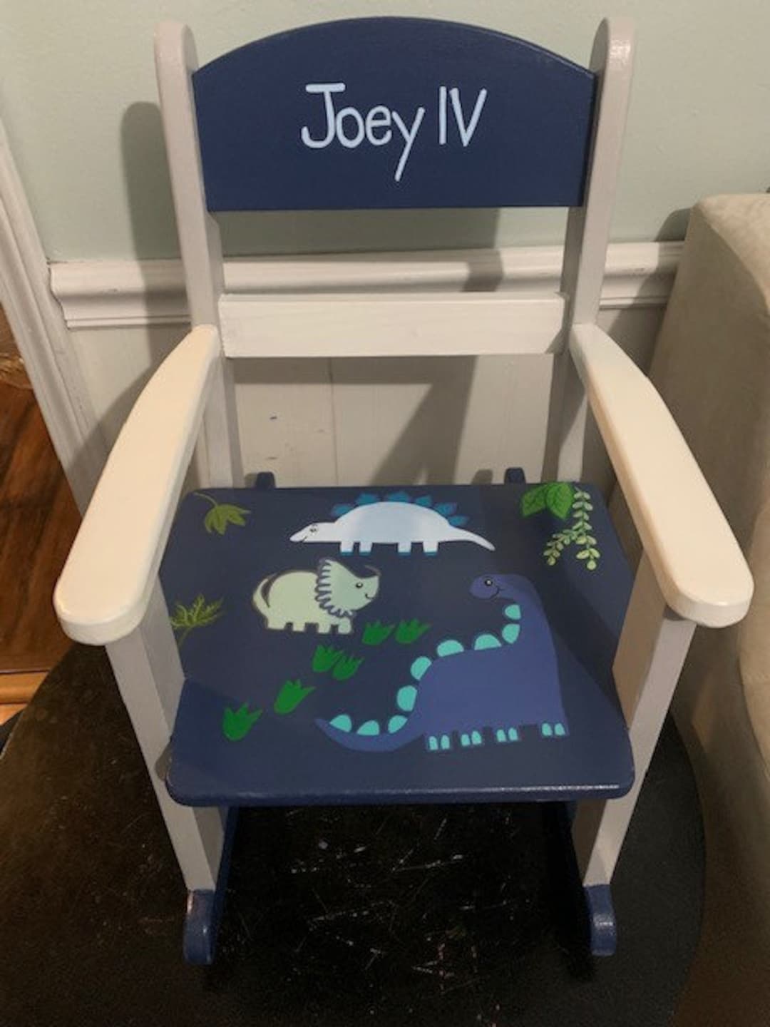 Personalized Child's Rocking Chair: Dino Trax - Etsy
