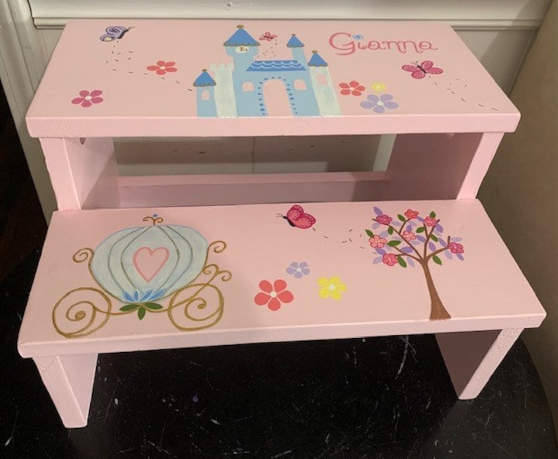 Child's Dual Step Stool: FIT for a PRINCESS! FREE Shipping! - Etsy
