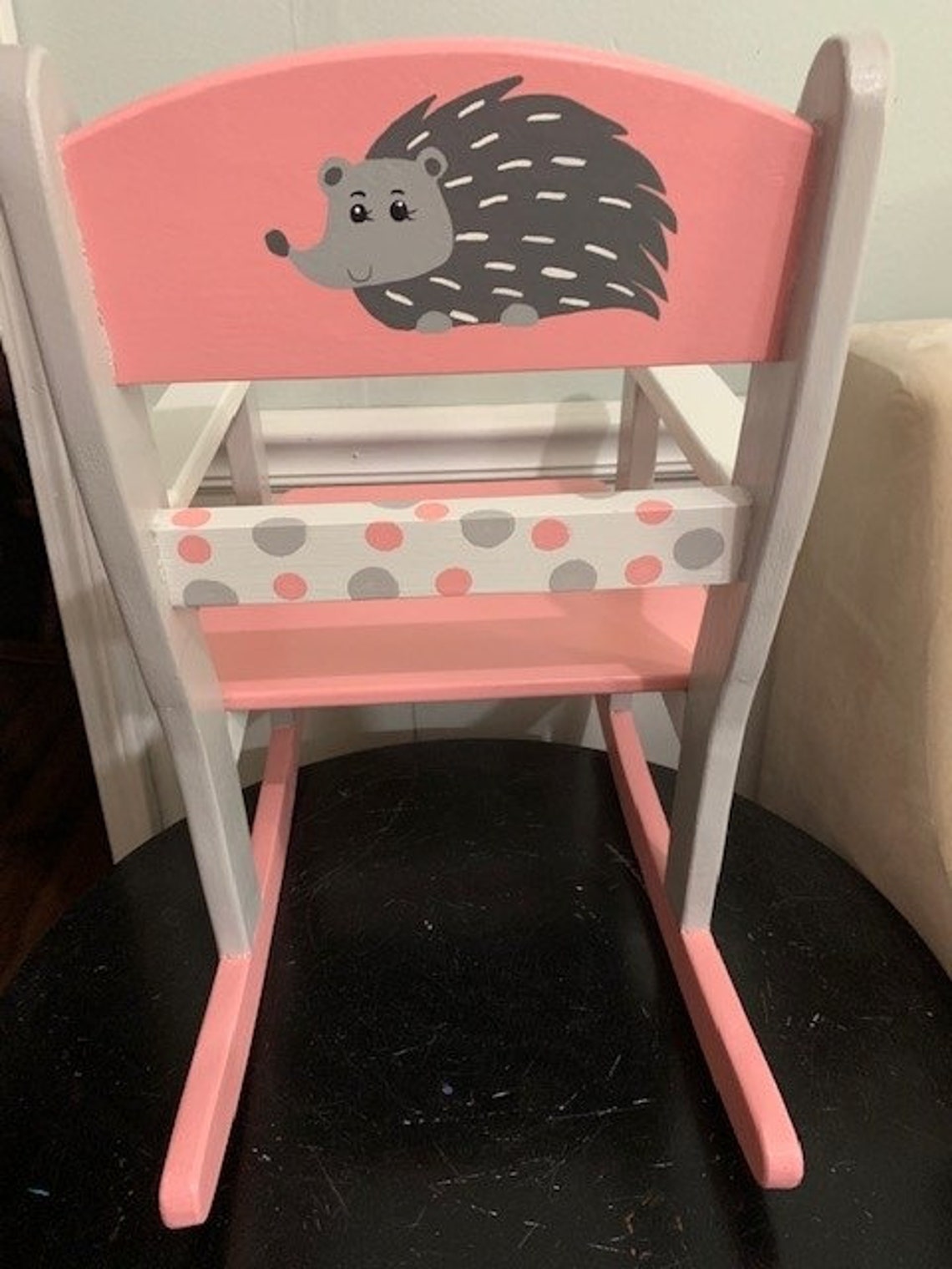 Personalized Child's Rocking Chair: Harry the Hedgehog | Etsy