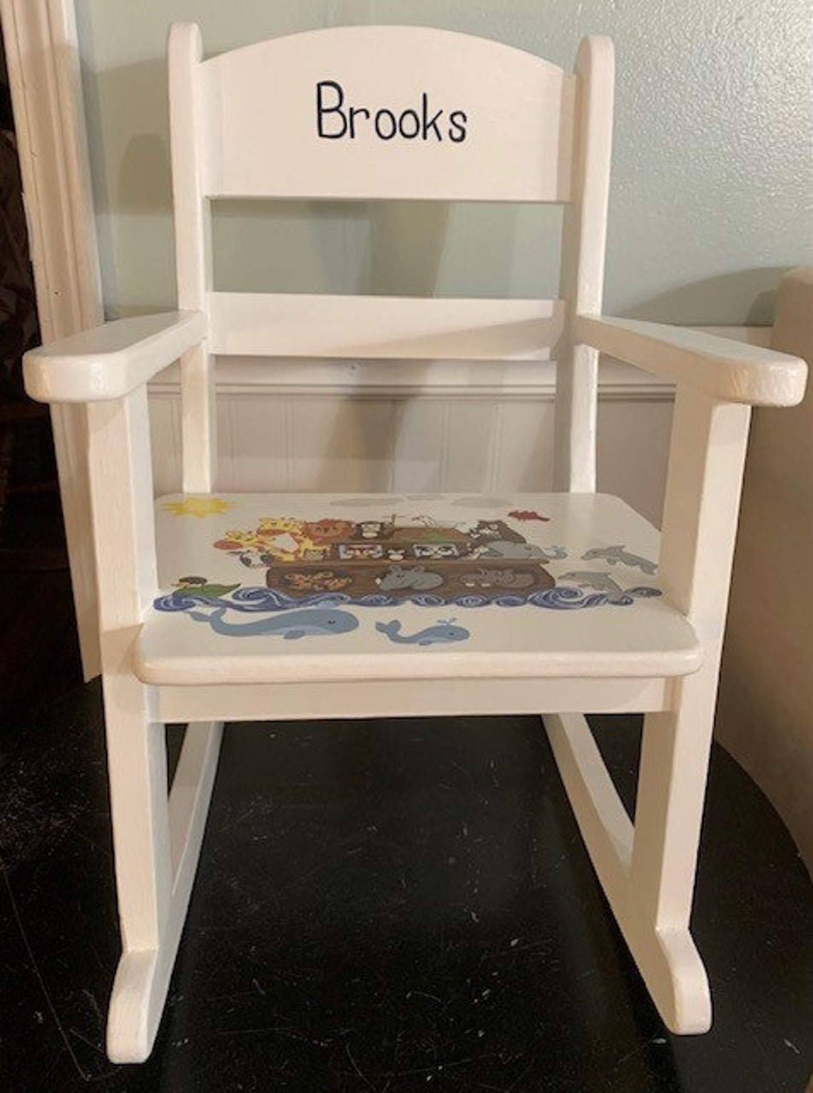 Personalized Child's Rocking Chair: IN THE ARK - Etsy