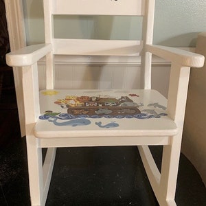 Personalized Child's Rocking Chair: IN THE ARK - Etsy