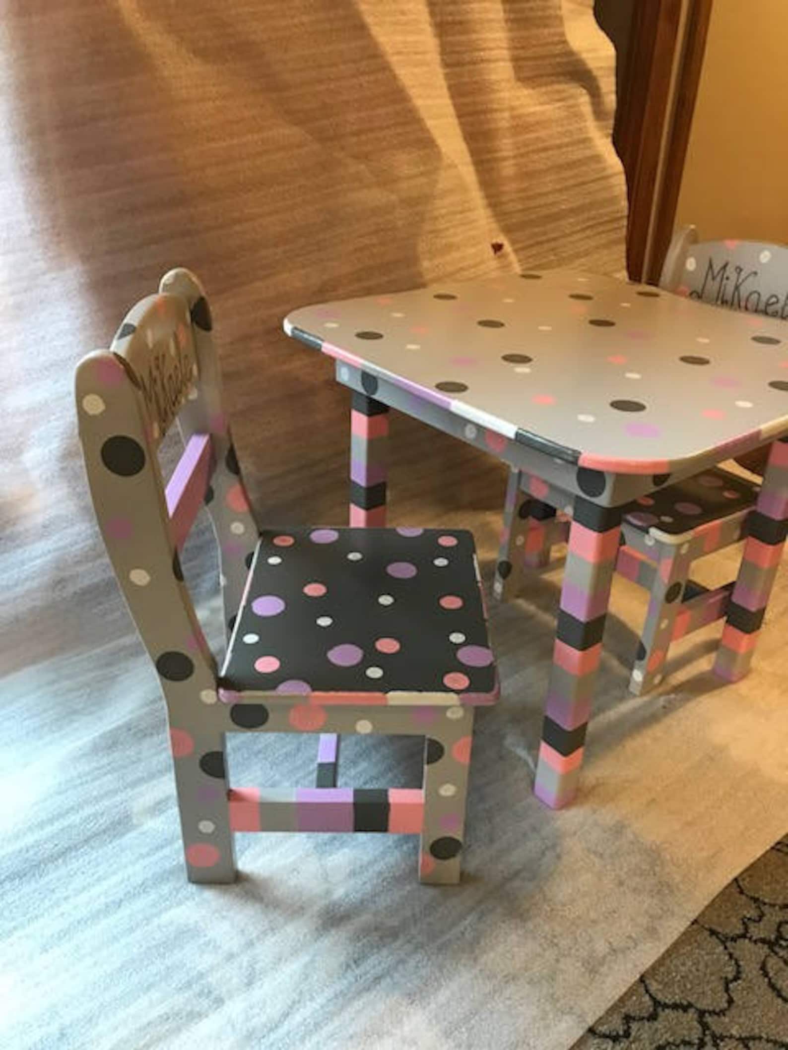 CUSTOM Child's Table & 4 Chair Set -CUSTOM COLORS - Etsy