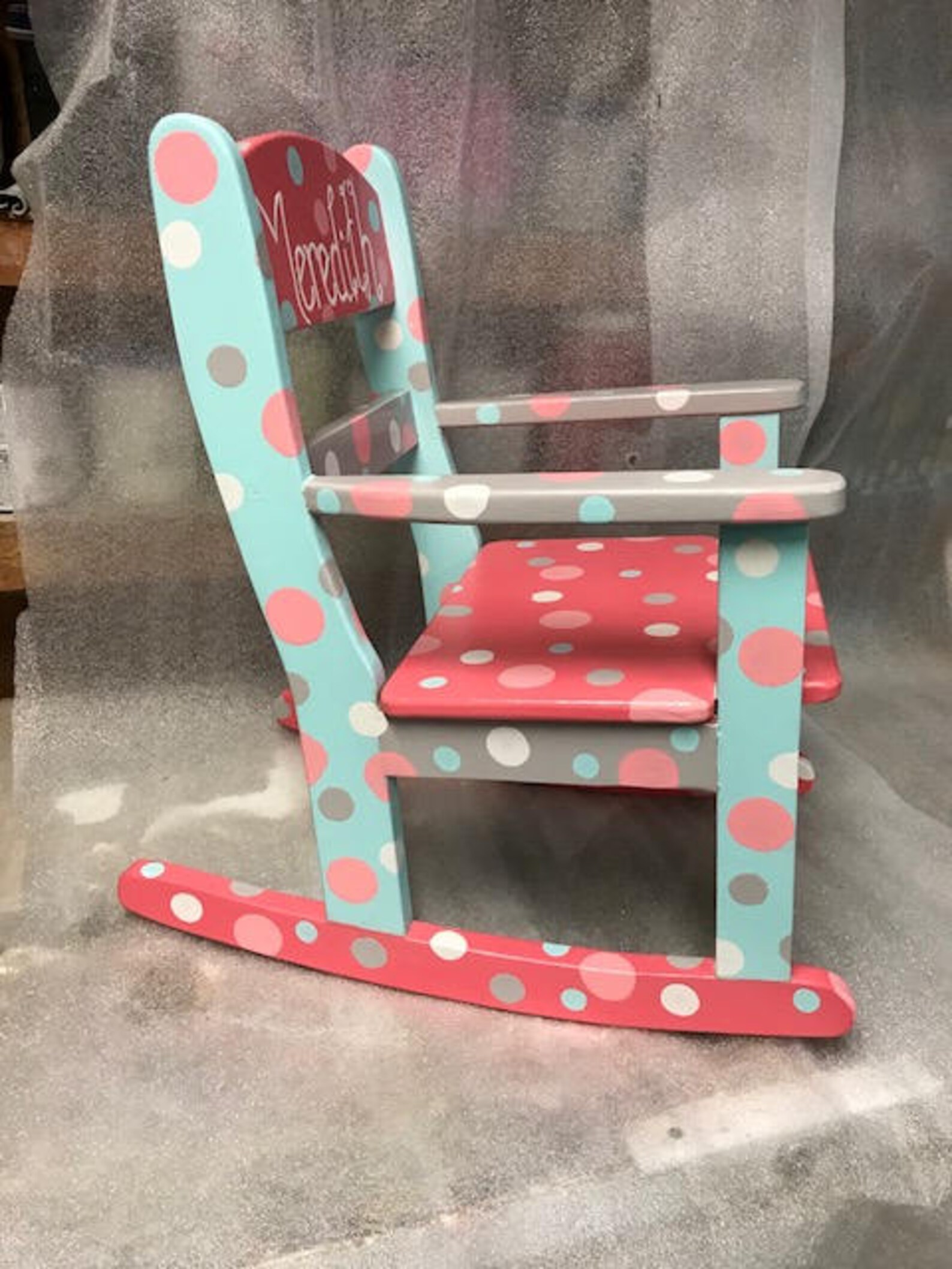 Child's Rocking Chair Cool Colors - Etsy