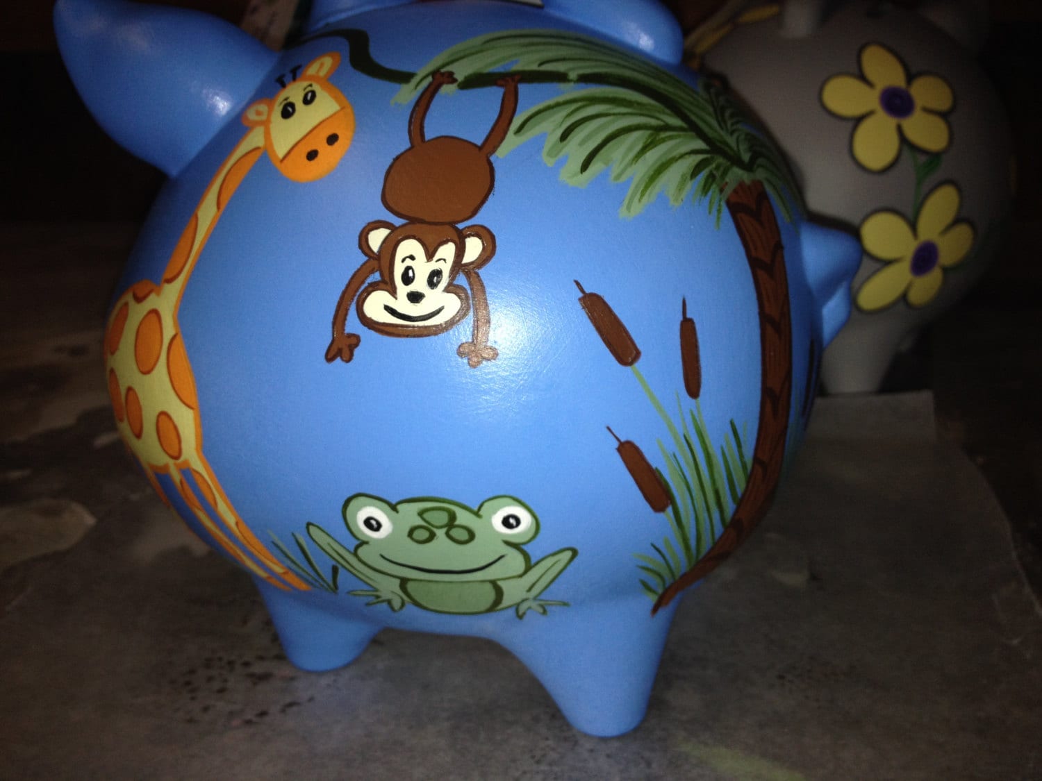 Personalized Piggy Bank:jungle Animals, Free Shipping - Etsy