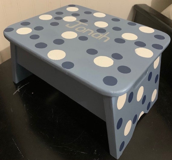 Child's Single Step Stool Shades of Blue FREE SHIPPING | Etsy