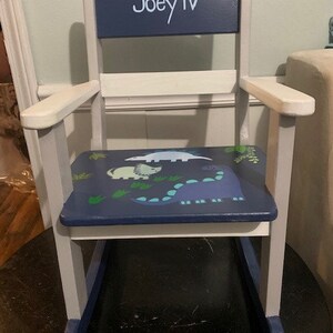 Personalized Child's Rocking Chair: Dino Trax - Etsy