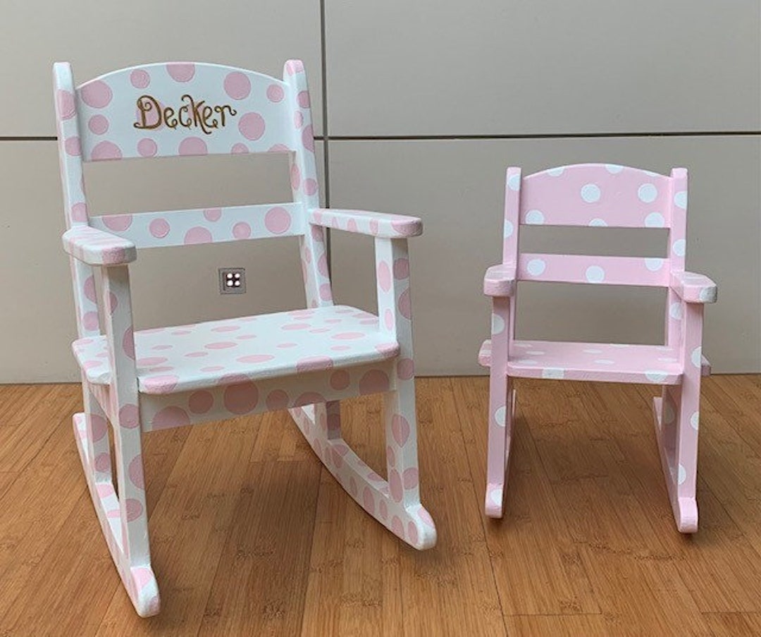 Child's Rocking Chair With Complimenting Doll Rocker - Etsy