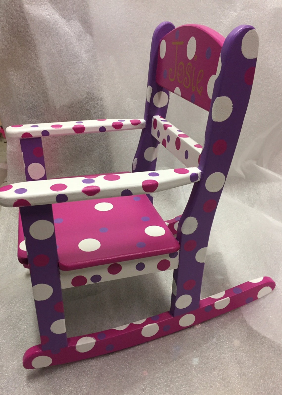 Child's Rocking Chair Pink & Purple for a Princess - Etsy
