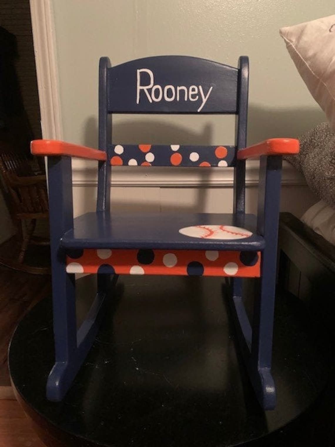 Personalized Child's Rocking Chair: Go Team Team Colors | Etsy