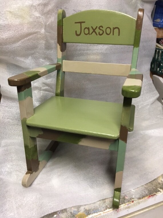 Can You See Me Camo Child's Rocking Chair | Etsy