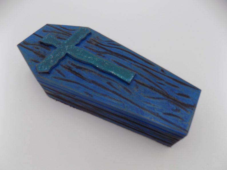 3D Printed Coffins Medium - Custom Painted Blue/black - By ...