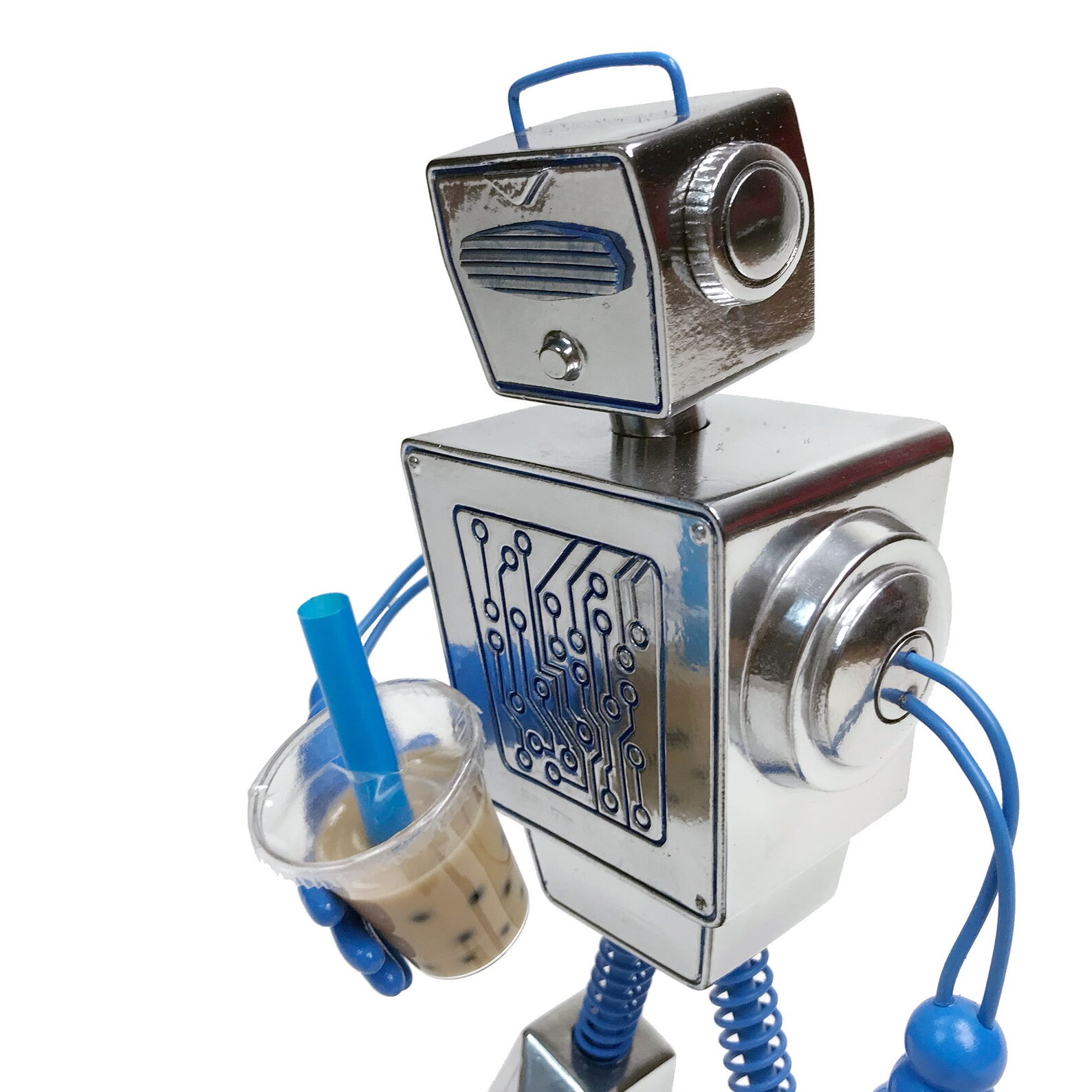 Resin Figurine Robot Designer Toy Drinking Boba for Techies - Etsy UK