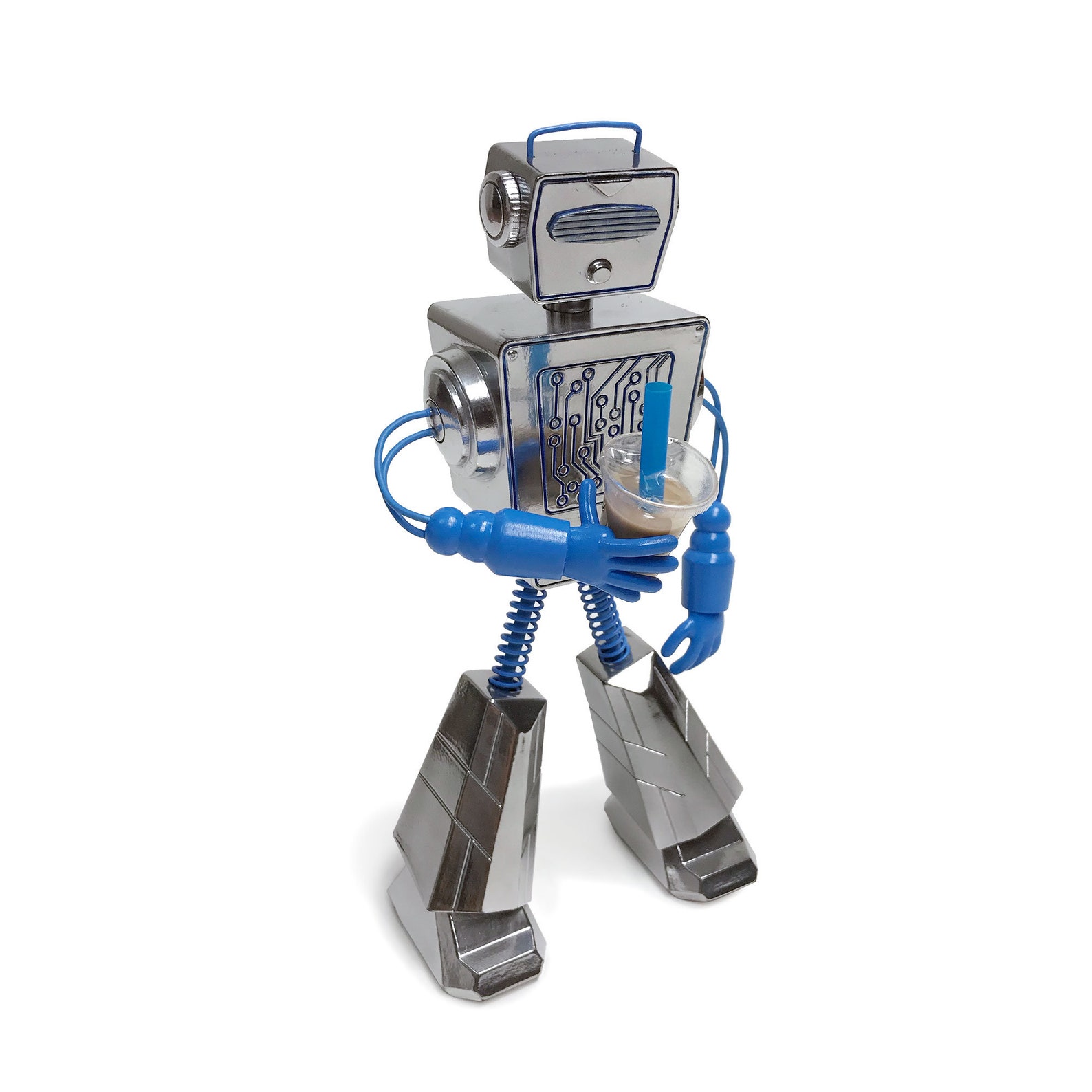 Resin Figurine Robot Designer Toy Drinking Boba for Techies - Etsy UK
