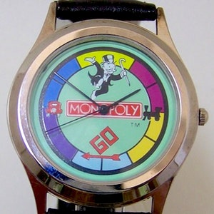 Monopoly Game Watch Set Colorful Board Vintage Collectors Wristwatch - Etsy
