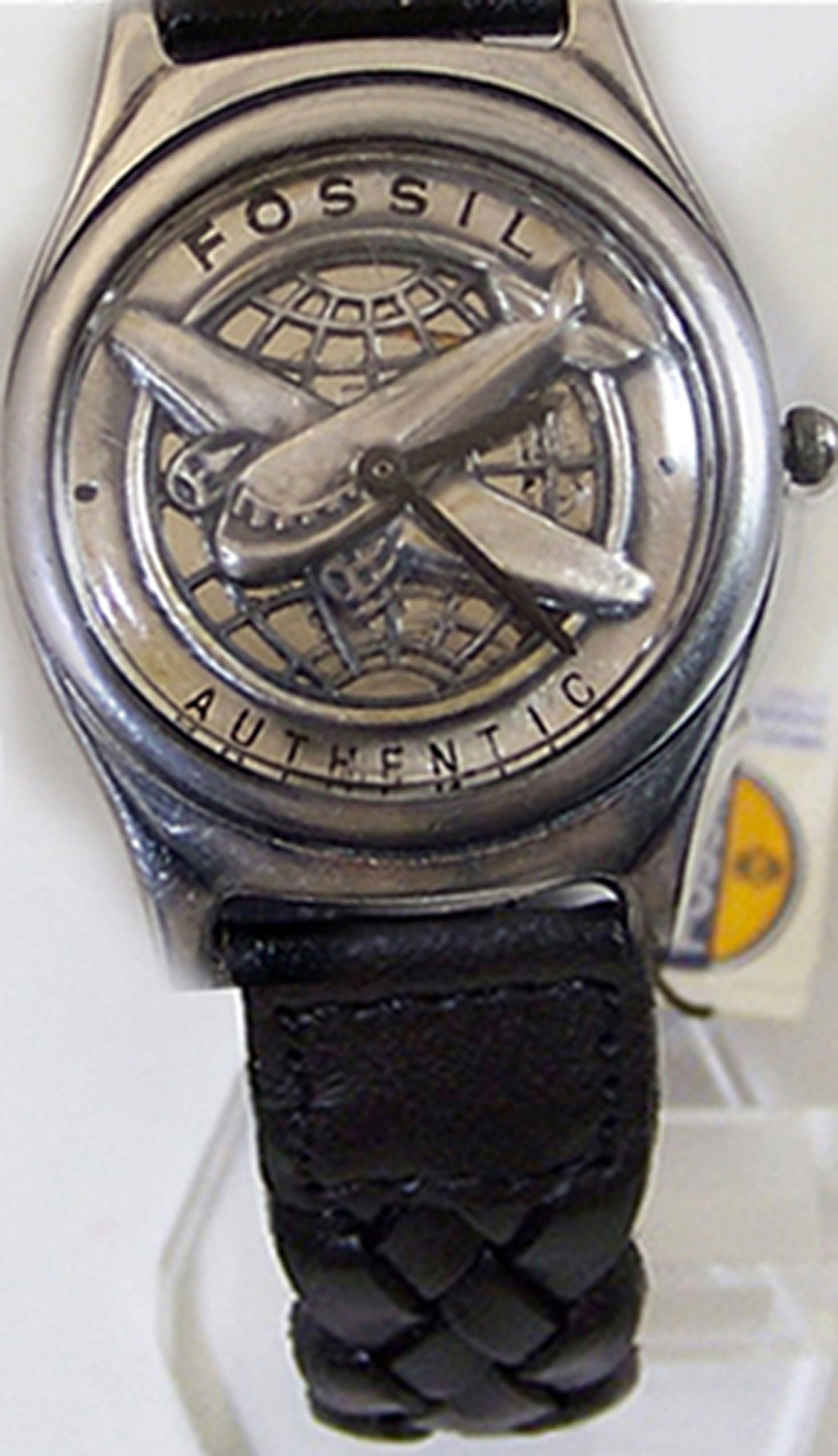 Fossil Airplane Watch Vintage Pilots Collectors Pewter - Etsy