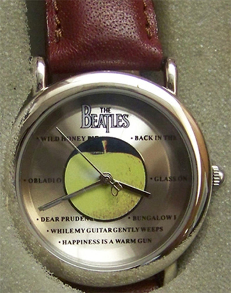 The Beatles Apple Corp Watch in Wooden Guitar Display Case B00103 - Etsy