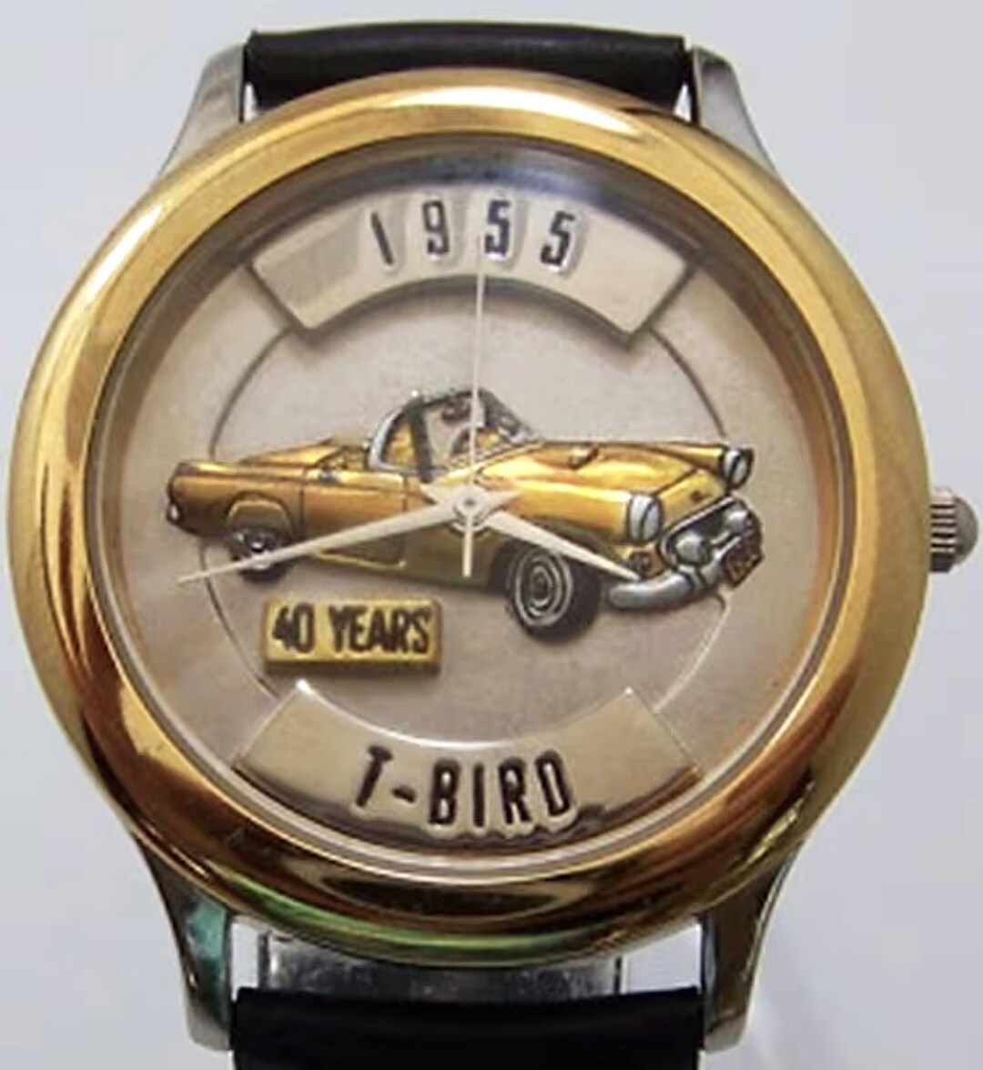 T-bird Fossil Car Watch Relic 1955 Ford Thunderbird Gold Auto ...