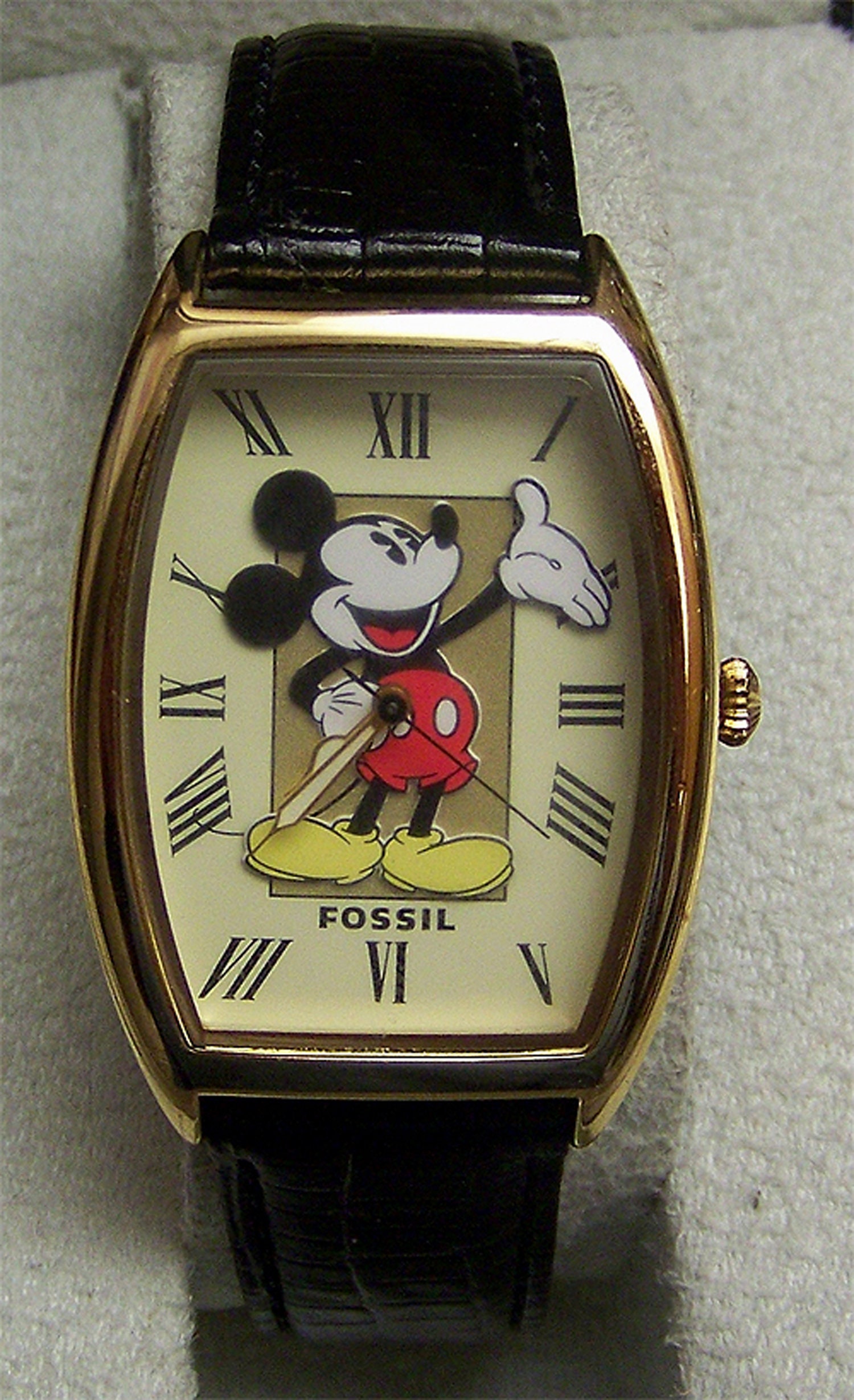 Mickey Mouse Fossil Watch. Vintage Lmt Ed Gold Tone Li1453 | Etsy