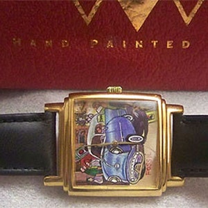 Fossil Hand Painted Watch Old Car on Canvas With Display Box - Etsy
