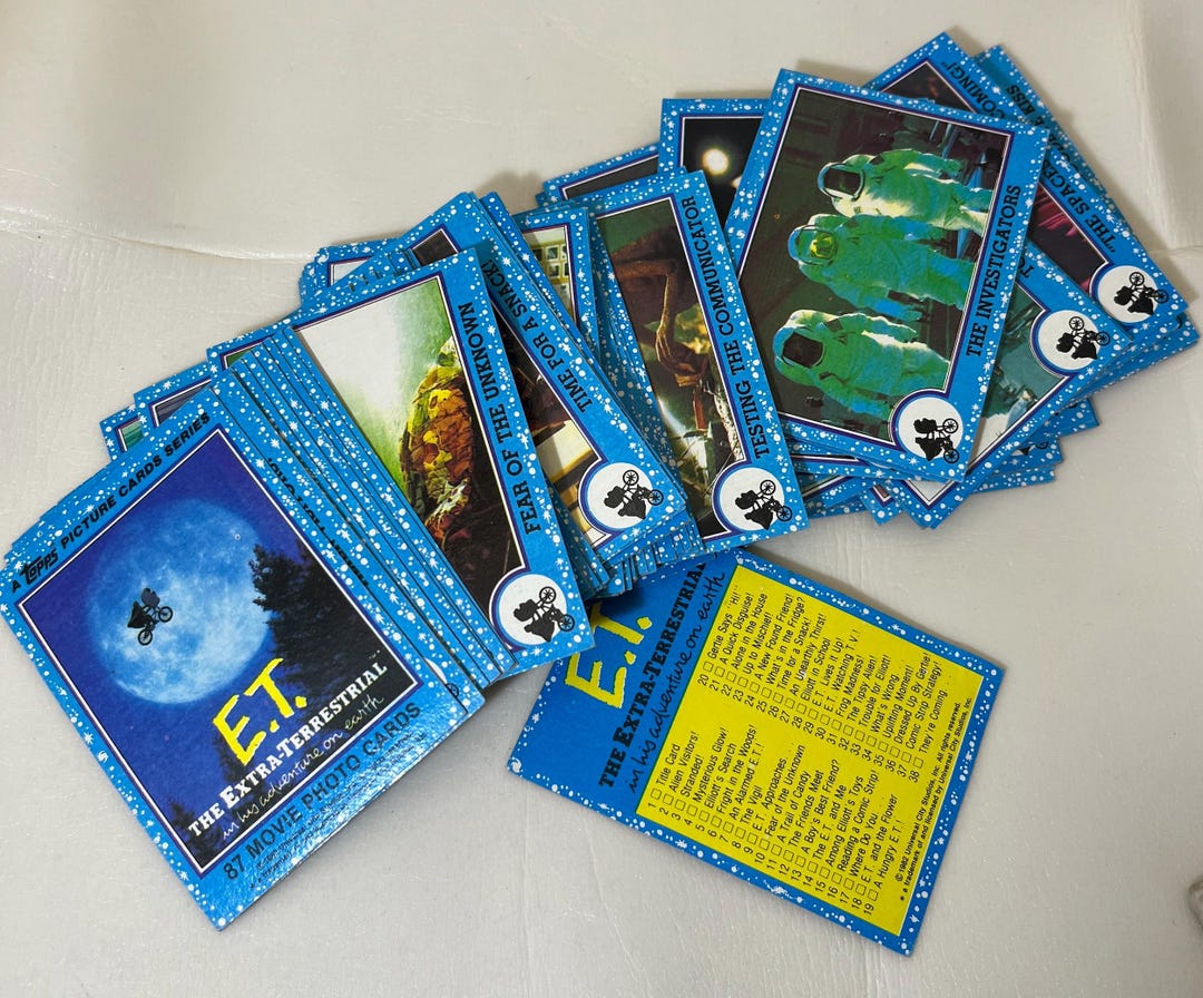 ET Extra Terrestrial Movie Photo Cards Complete Set of 87 - Etsy