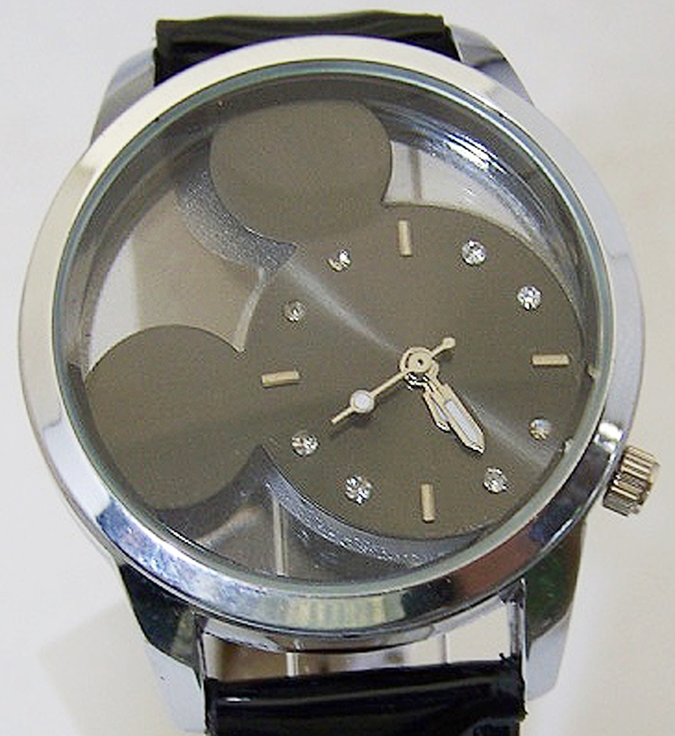 Mickey Mouse Disney Watch Silhouette See Through Novelty - Etsy