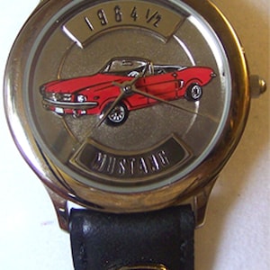 1964 1/2 Ford Mustang Watch Fossil Relic Vintage Wristwatch in Wood Box ...