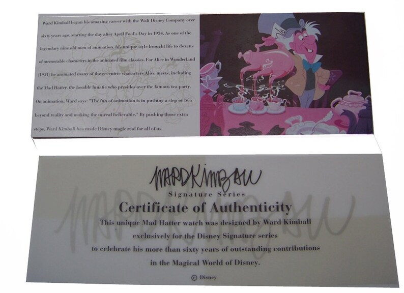 Mad Hatter Watch Disney Signature Series Ward Kimball Limited - Etsy