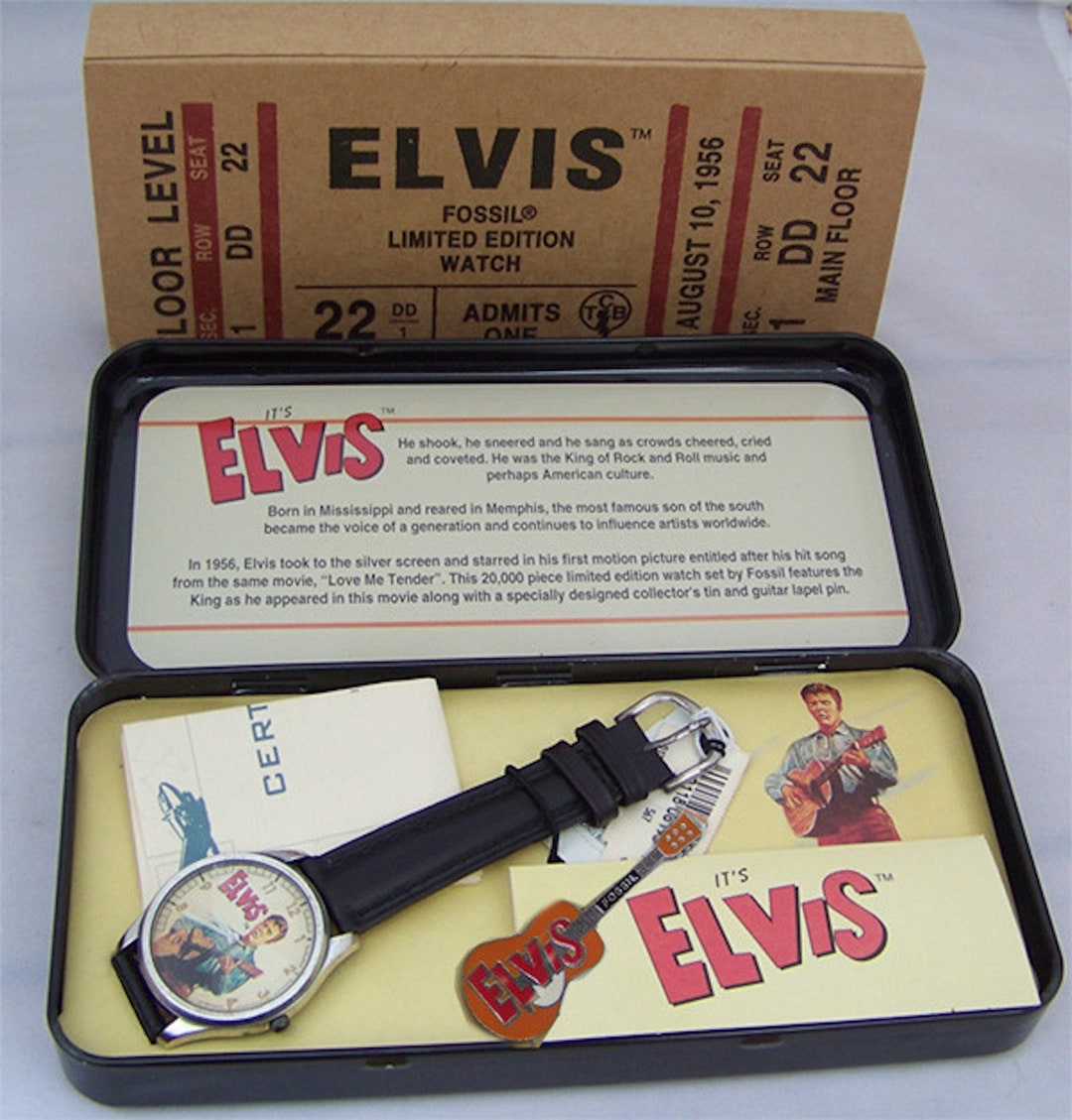 Fossil Elvis Presley Watch Set "love Me Tender" Movie, Limited Edition ...