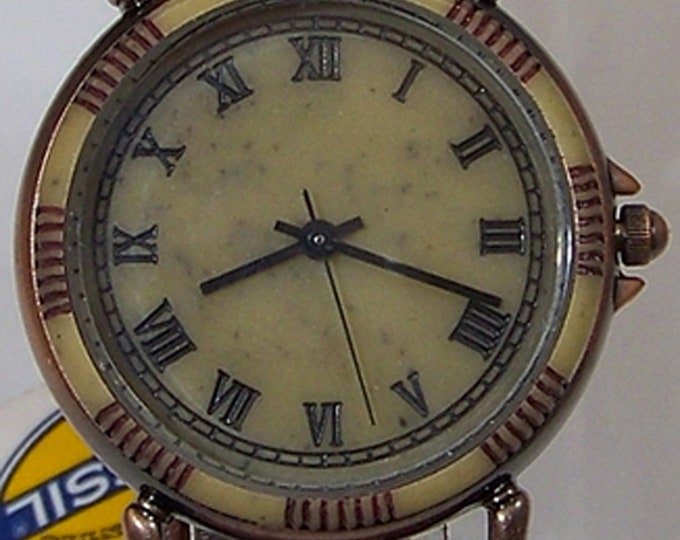 Fossil Vintage Watch Stone and Copper Earth Tones Wristwatch PR5005 New ...