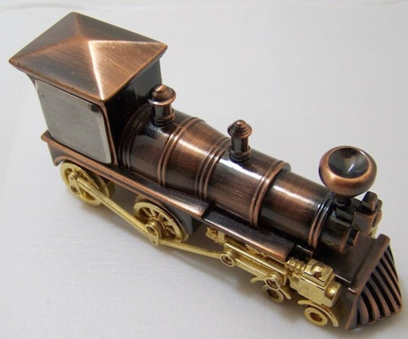 Train Engine Desk Clock Copper Platinum Vintage Locomotive Clock New - Etsy