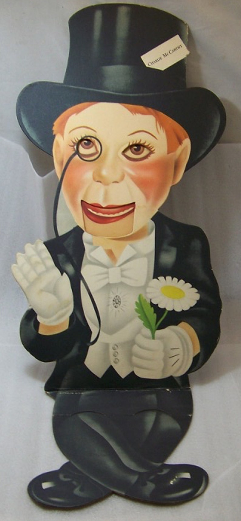 Vintage Charlie Mccarthy Cardboard Doll chase and Sanborn - Etsy