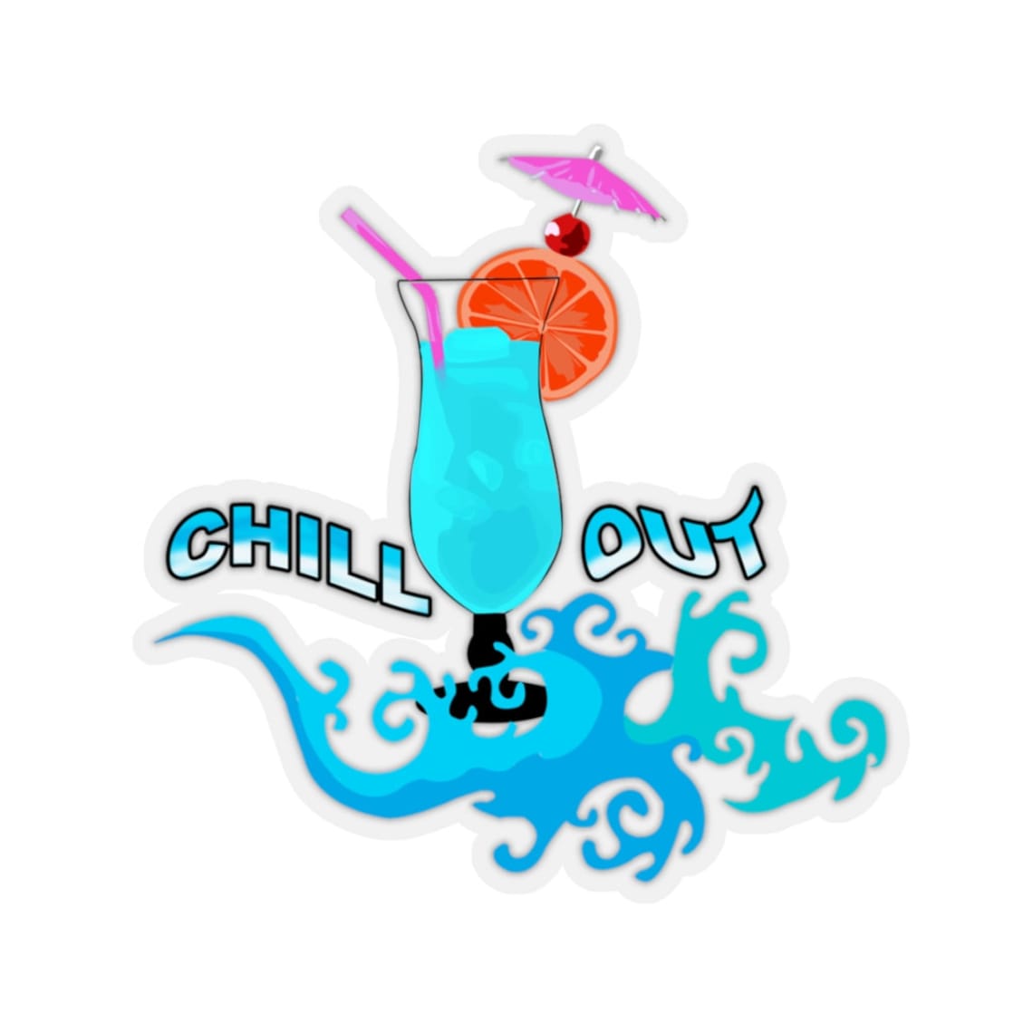 Chill Out Sticker. Chill Sticker. Vacation Mode. Chill Pill - Etsy