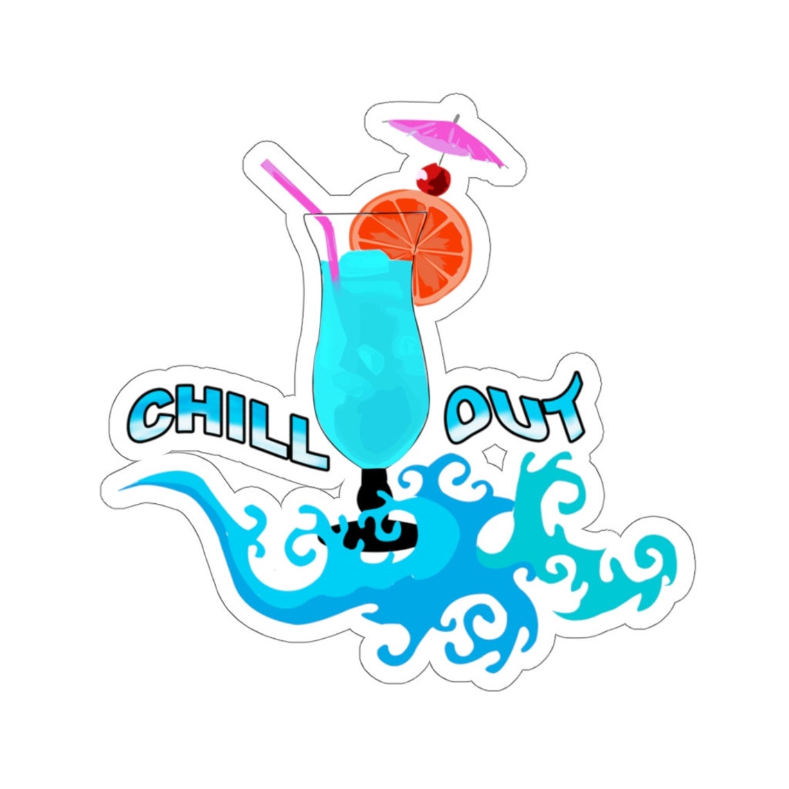 Chill Out Sticker. Chill Sticker. Vacation Mode. Chill Pill - Etsy