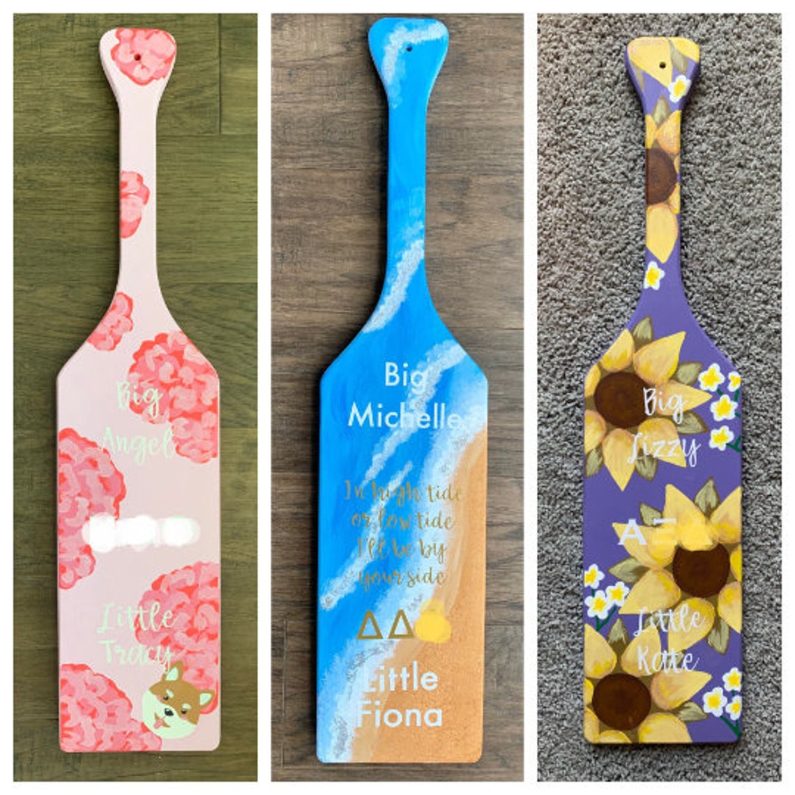 Custom Sorority Paddle - Hand Painted - Etsy