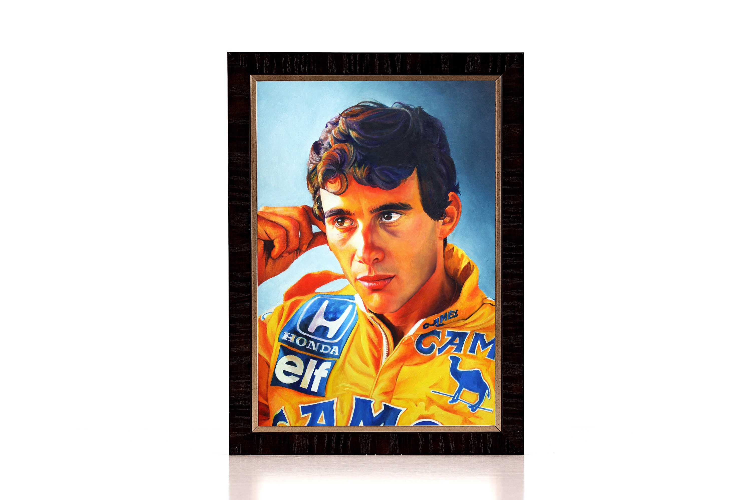 Limited Edition Ayrton Senna Original Oil Painting Portrait A3 - Etsy UK
