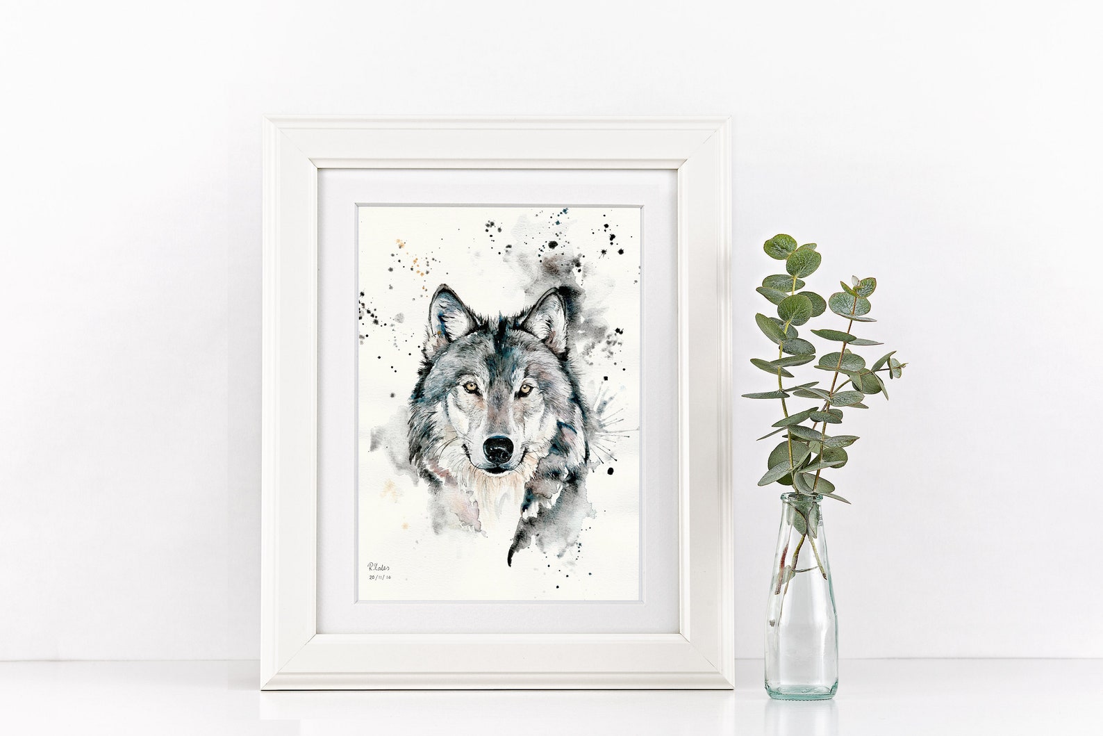 A4, A3 Watercolour Painting and Pen Wolf Original Art Print - Limited ...