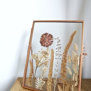Pressed Flower Display 5x7" Glass Standing Metal Frame - Etsy