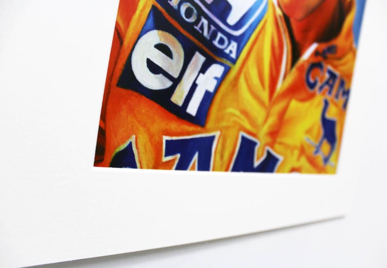 Limited Edition Ayrton Senna Original Oil Painting Portrait A3 ...