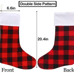 Friday the 13th Jason Voorhees Red Buffalo Plaid Christmas Stockings - Etsy