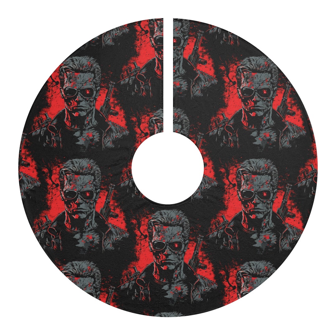 Terminator Cyborg Christmas Tree Skirts - Etsy