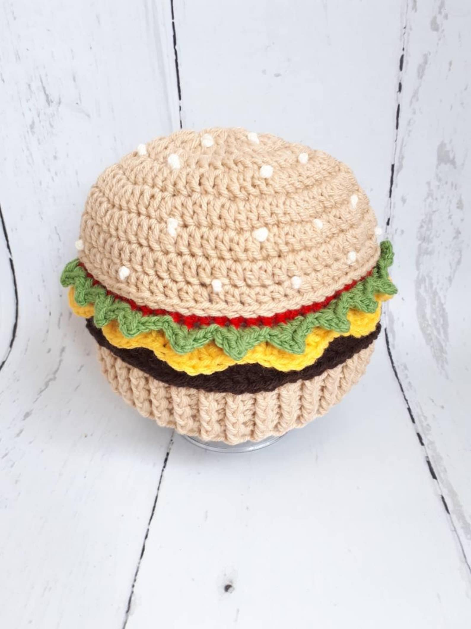 Cheeseburger Beanie Hat Hamburger Hat Novelty Hat - Etsy