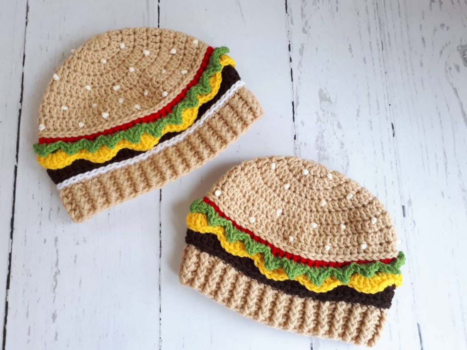 Cheeseburger Beanie Hat Hamburger Hat Novelty Hat - Etsy