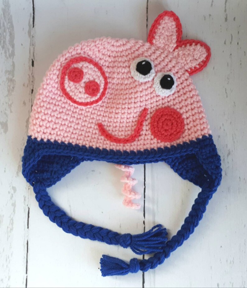 Peppa Pig Inspired Hat George Pig Inspired Hat Baby Hat | Etsy