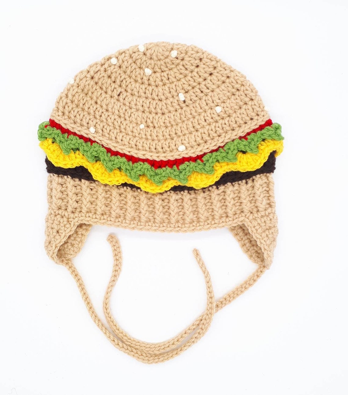 Cheeseburger Beanie Hat Hamburger Hat Novelty Hat - Etsy